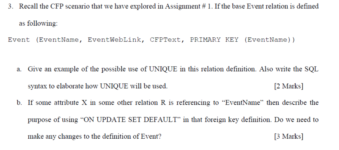 Solved Name Affiliation People ActivityName Role EventName | Chegg.com