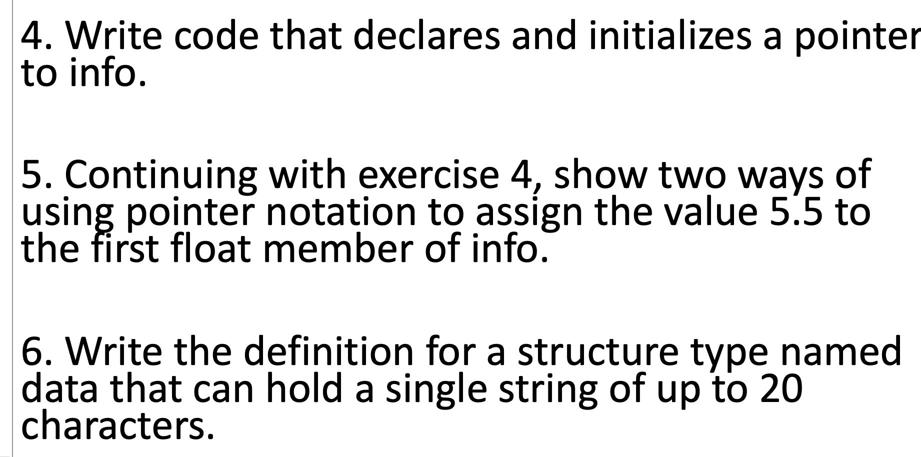 4. Write code that declares and initializes a pointer | Chegg.com