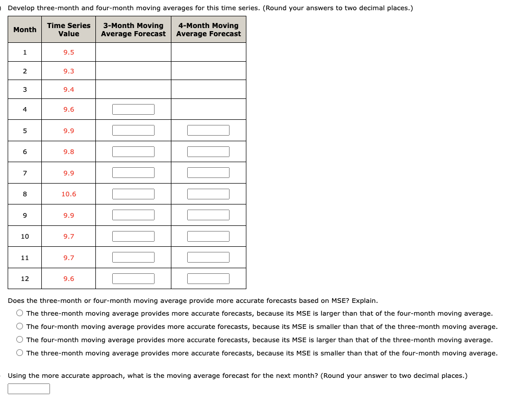 Solved A Construct A Time Series Plot What Type Of Pattern 5731