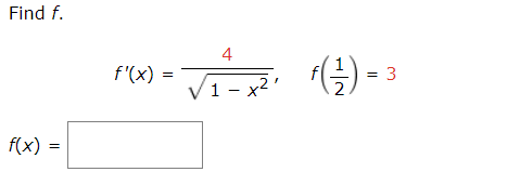 Solved Find \\( f \\). \\[ | Chegg.com