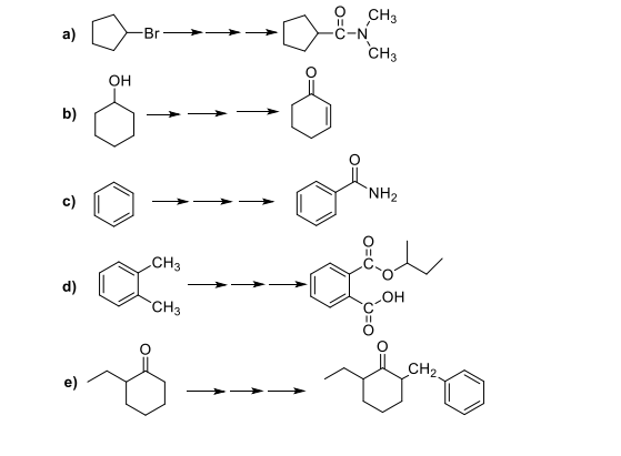 Solved Show how you would synthesize each of the following | Chegg.com