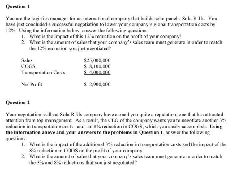Solved Question 3 Question 3 uses the Strategic Profit Model | Chegg.com