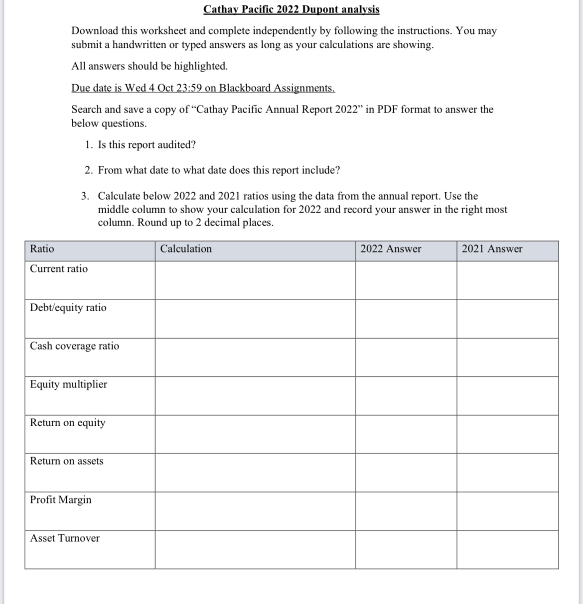 Solved 4. Calculate the Du Pont Identity for Cathay Pacific | Chegg.com