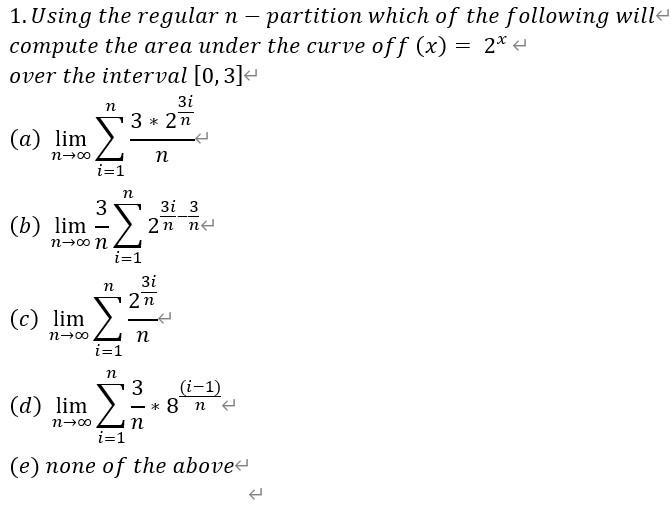 Solved 1. Using the regular n - partition which of the | Chegg.com