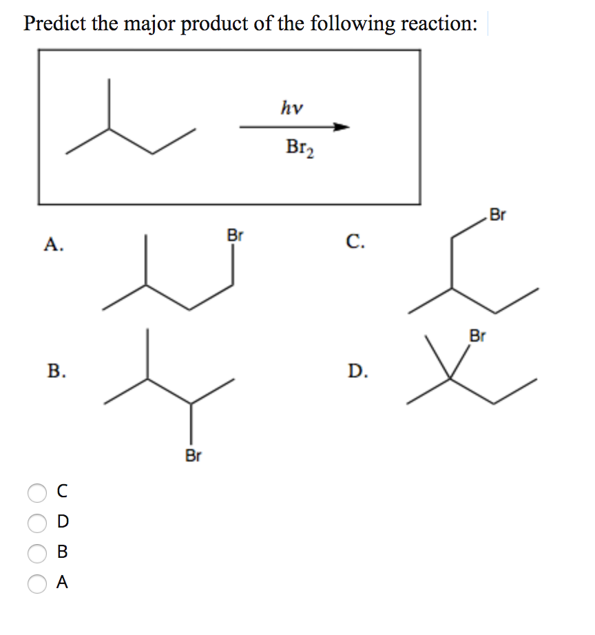 Solved Predict the major product of the following reaction: | Chegg.com
