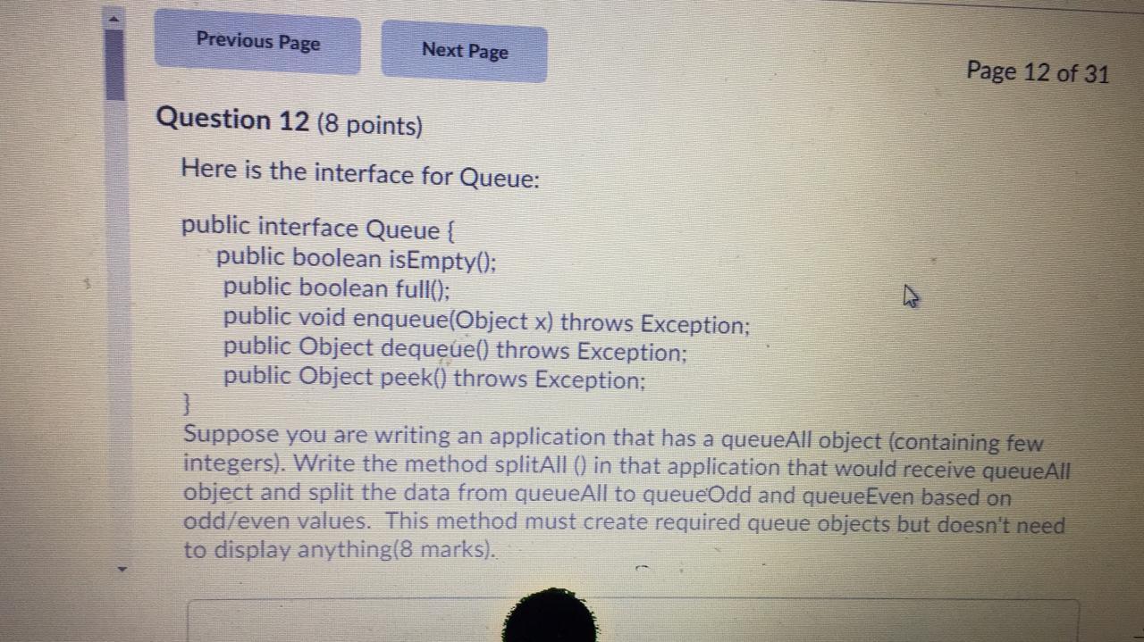 Solved Here is the interface for the Queue: Public ibterface | Chegg.com