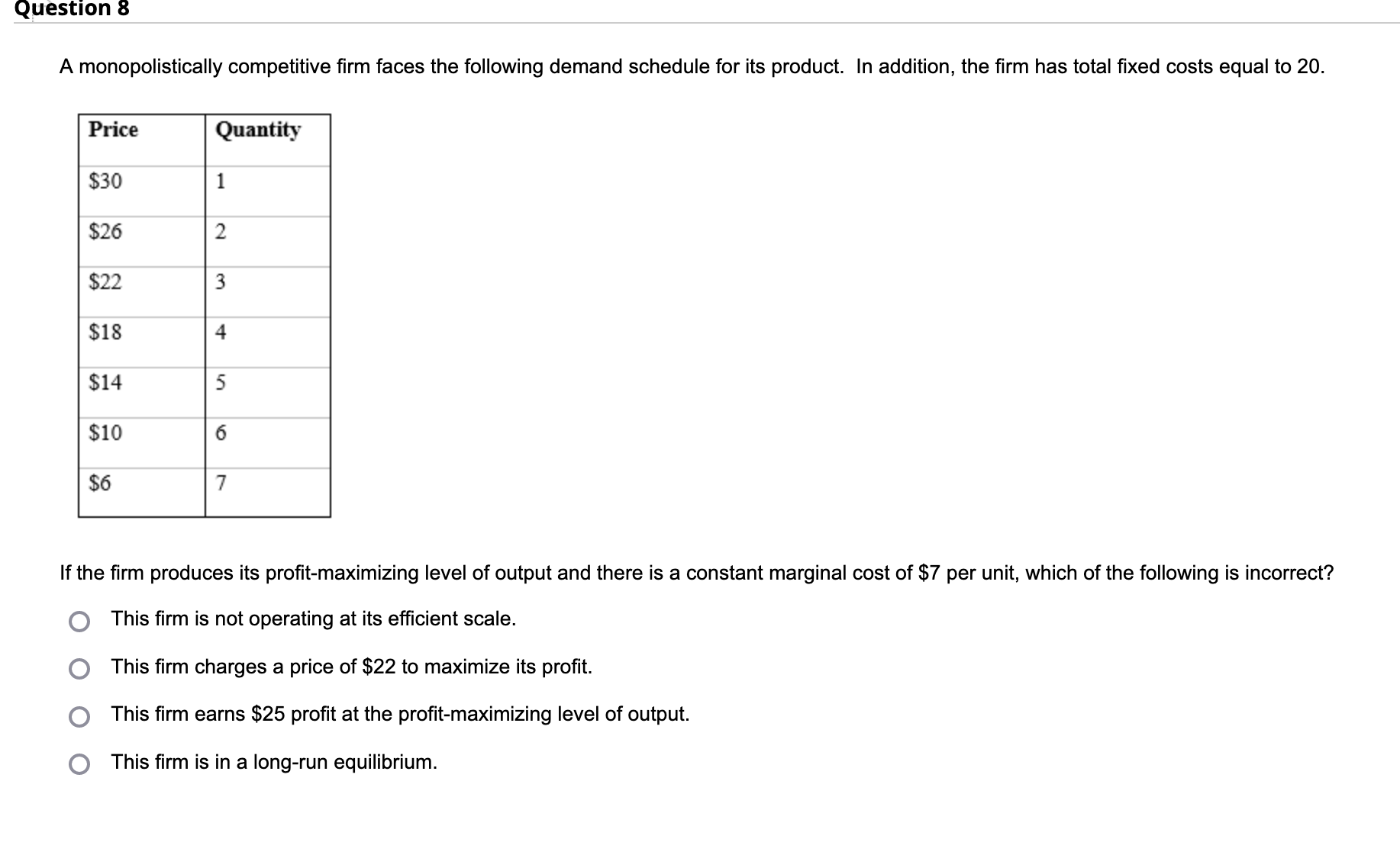 Question 8A monopolistically competitive firm faces | Chegg.com
