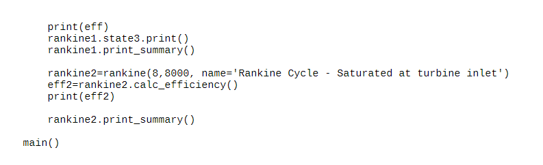 Python code..This is a rankine cycle for steam power. | Chegg.com