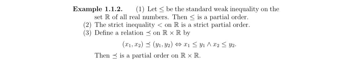 Solved Example 1.1.2. (1) Let