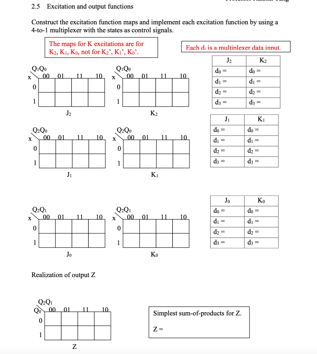 Solved 3. Schematic diagram of design2.5 Excitation and | Chegg.com