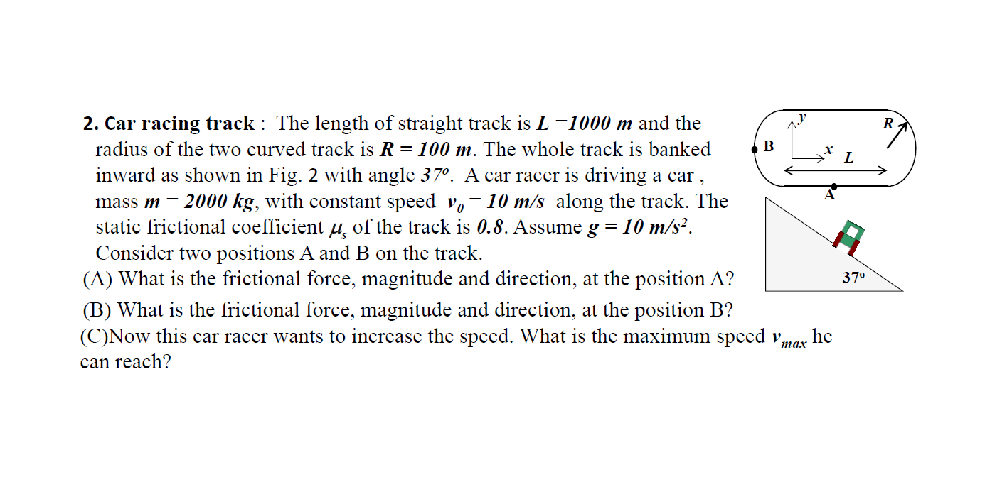 Solved BLL 2. Car racing track : The length of straight | Chegg.com