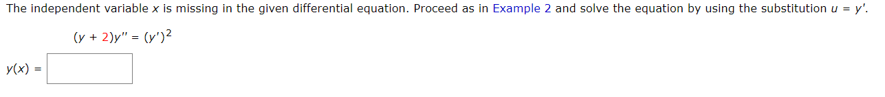 Solved The independent variable x is missing in the given | Chegg.com