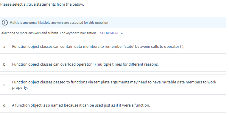 Solved Please select all true statements from the below. | Chegg.com