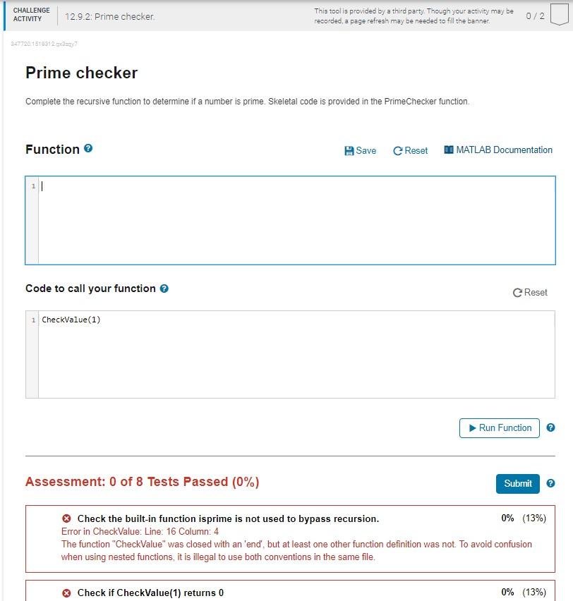 Solved CHALLENGE ACTIVITY 12.9.2: Prime checker This tool is | Chegg.com