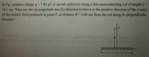 Solved In Fig., positive charge q = 7.81 pC is spread | Chegg.com