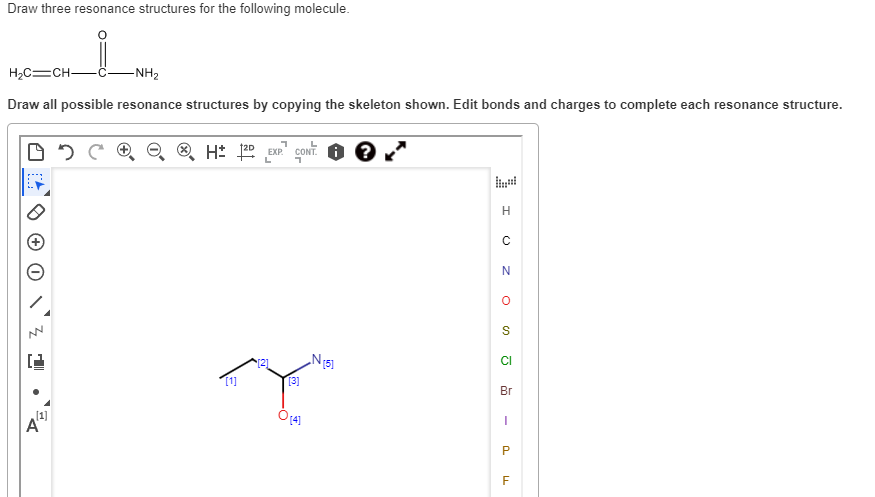 Solved Draw three resonance structures for the following | Chegg.com