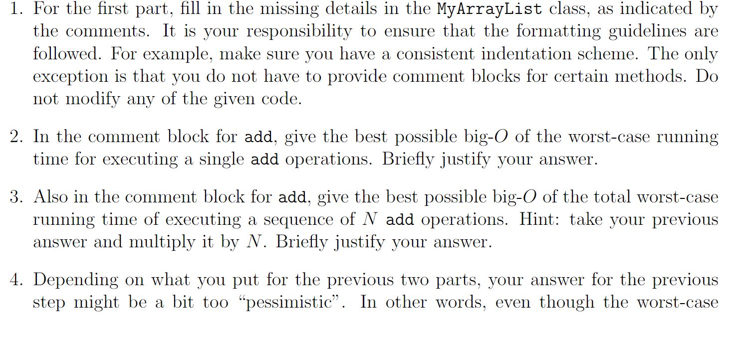 Solved import java.util.Iterator; /** * Write a description | Chegg.com