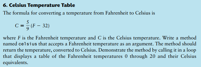 Solved IN JAVA: Code the program Celsius Temperature Table | Chegg.com