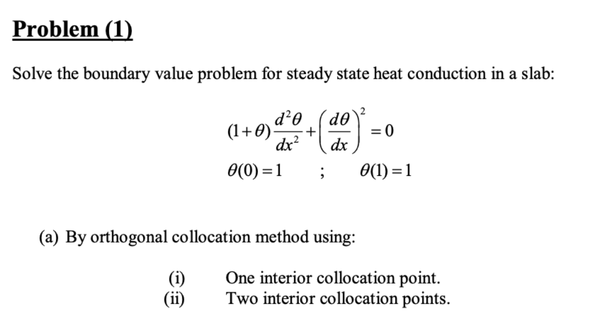 Solved Problem (1) Solve the boundary value problem for | Chegg.com