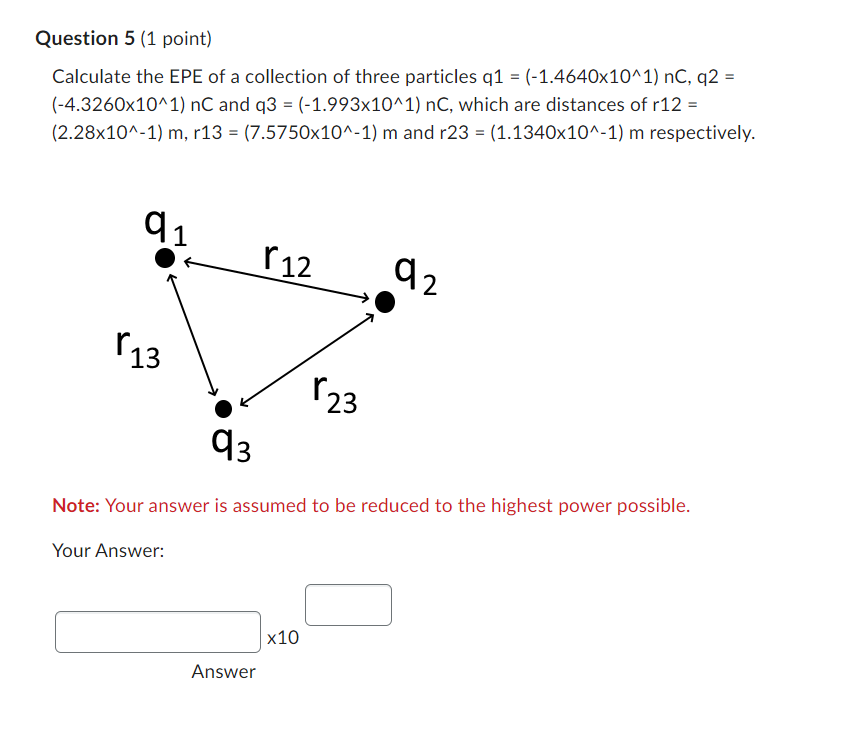 Solved Question 5 (1 point) Calculate the EPE of a | Chegg.com