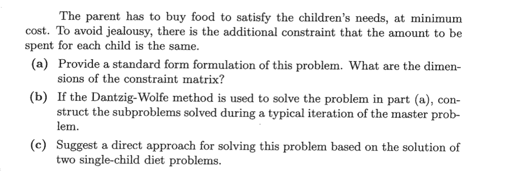 Solved Exercise 6.2 This problem is a variation of the diet | Chegg.com