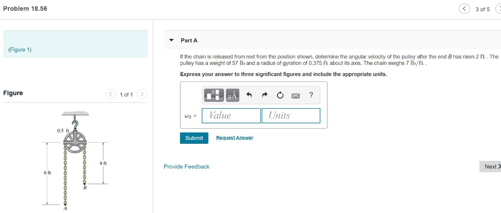 Solved Problem 18.56 3 of 5 Part A (Figure 1) If the chain | Chegg.com