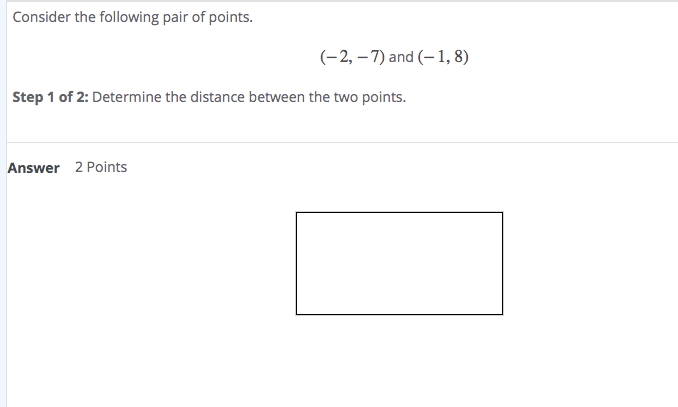 Solved Consider the following pair of points. (-2, – 7) and | Chegg.com