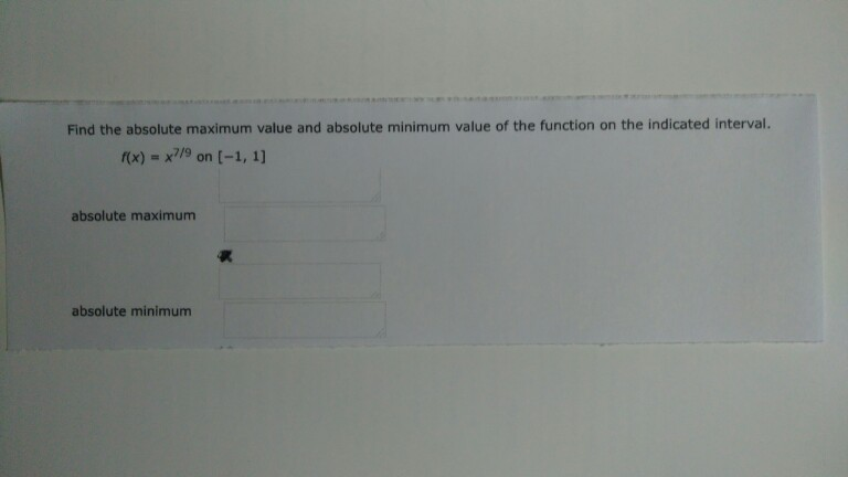 Solved Find the absolute maximum value and absolute minimum | Chegg.com