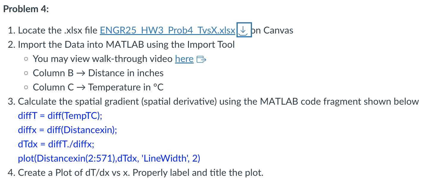 Solved 2. Import the Data into MATLAB using the Import Tool | Chegg.com