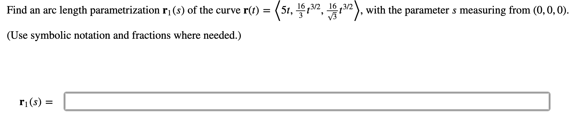 Solved Find an arc length parametrization rı(s) of the curve | Chegg.com