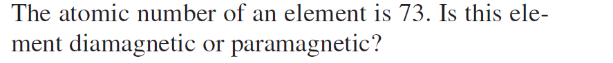 Solved The atomic number of an element is 73. Is this ele- | Chegg.com