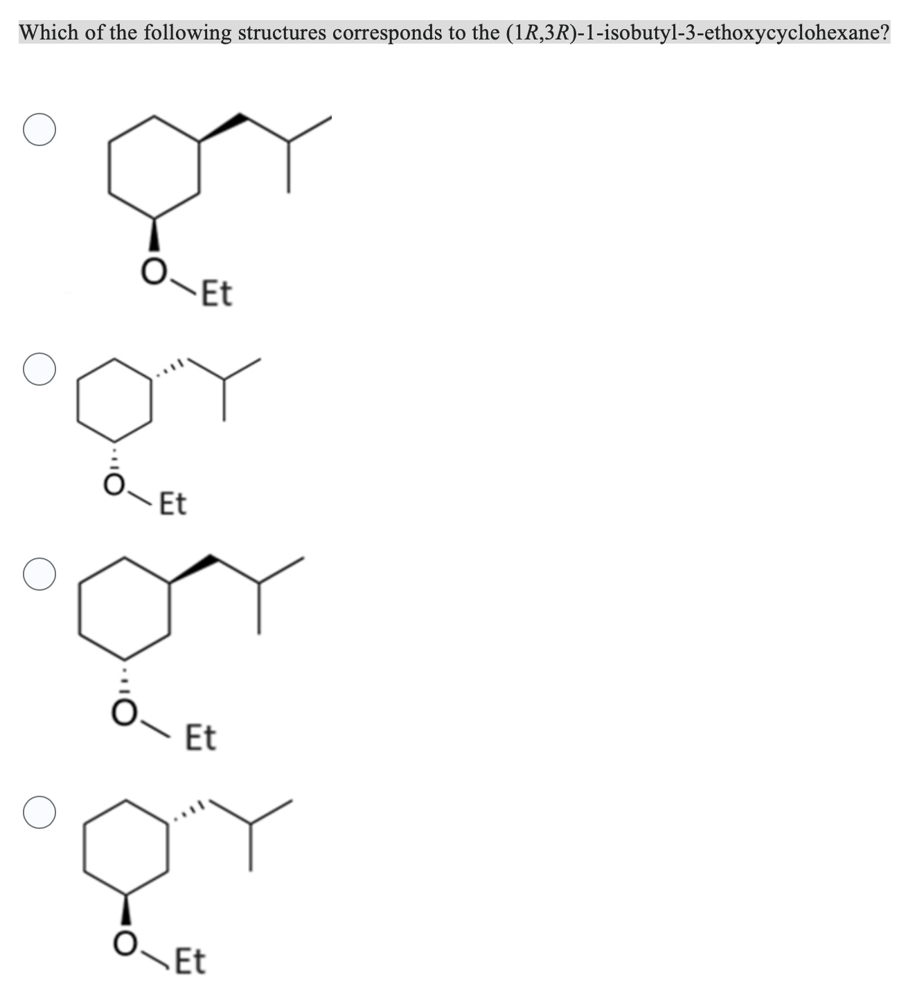 Solved Which of the following structures corresponds to the | Chegg.com