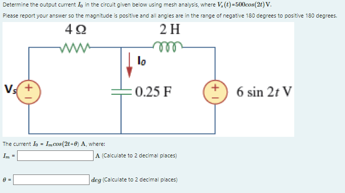 Solved Determine the output current Io in the circuit given | Chegg.com Solved Determine the output current Io in the circuit given | Chegg.com