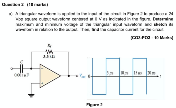 Solved Question 2 10 Marks A A Triangular Waveform Is