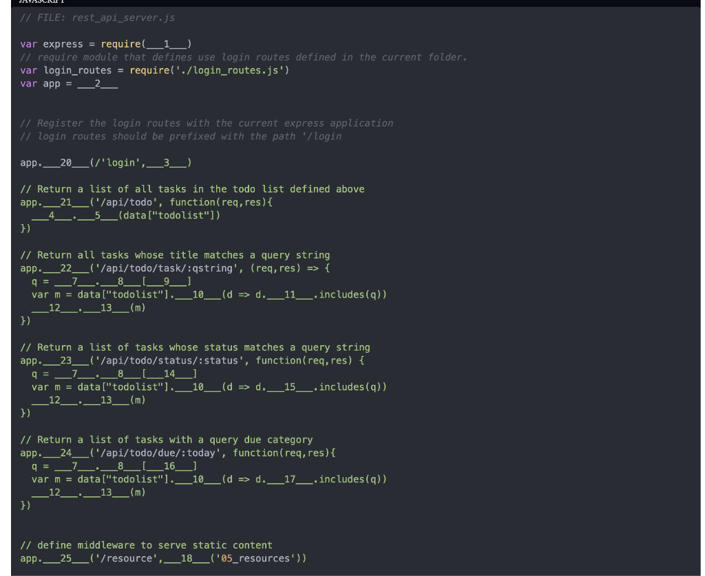 FILE: dataset.js JAVASCRIPT // FILE: dataset.js var | Chegg.com