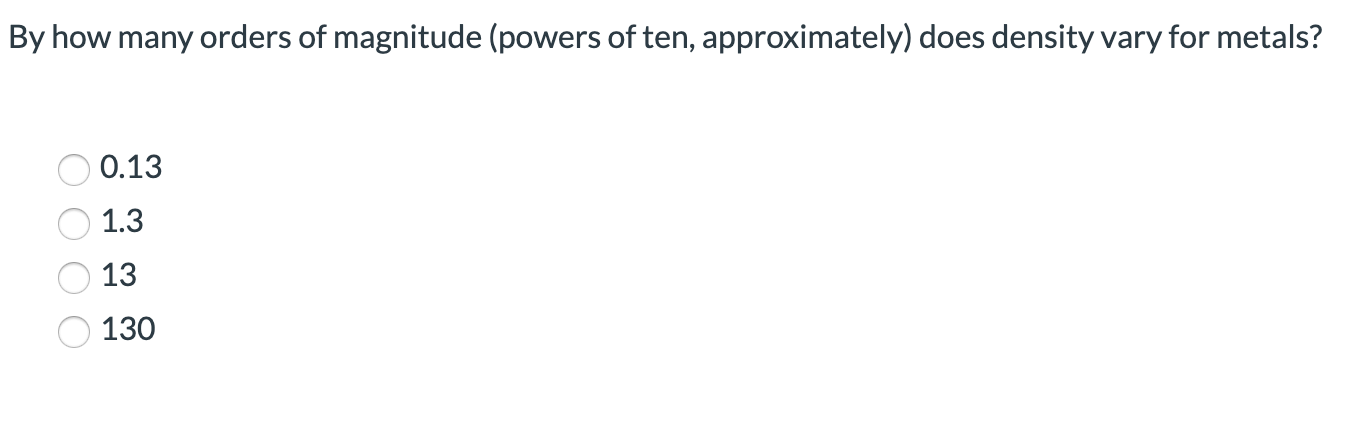 Solved By how many orders of magnitude (powers of ten, | Chegg.com
