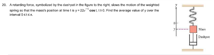 Solved 20. A retarding force, symbolized by the dashpot in | Chegg.com