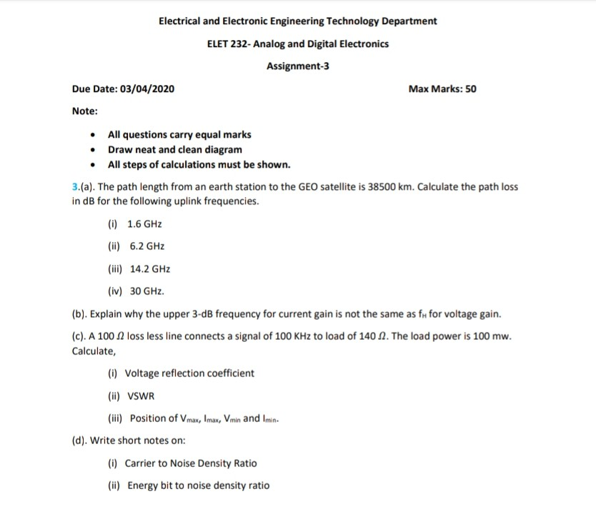 Solved Electrical and Electronic Engineering Technology | Chegg.com