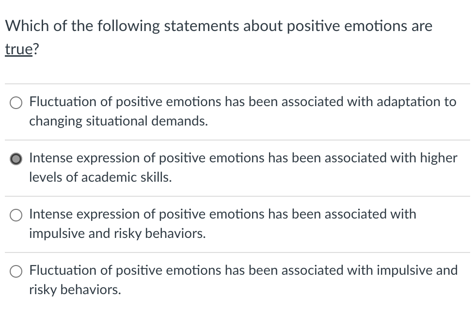 Solved Which of the following statements about positive | Chegg.com