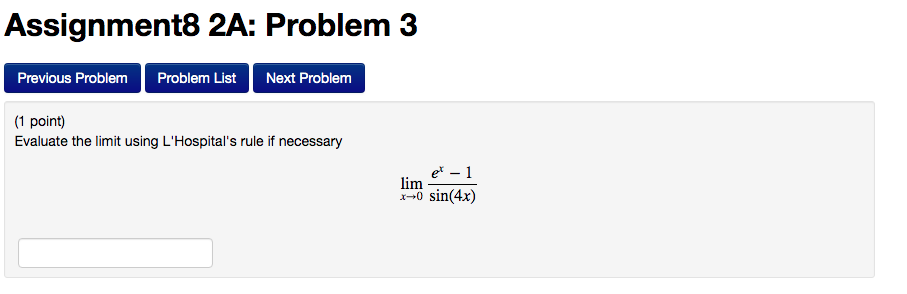 Solved Assignment8 2A: Problem 3 Previous Problem Problem | Chegg.com