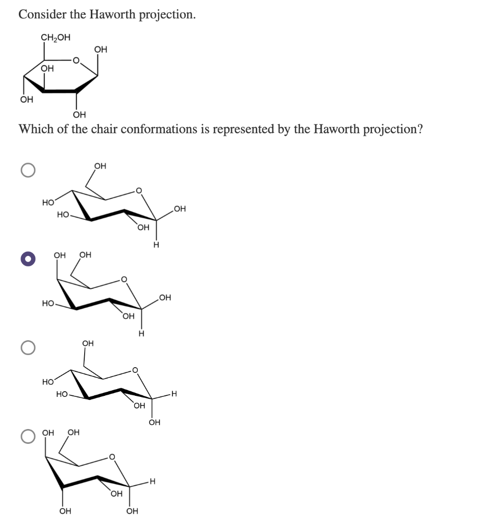 Solved Consider the Haworth projection. CH2OH ОН ОН E ОН ОН | Chegg.com
