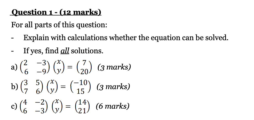 Solved Question 1 - (12 marks) For all parts of this | Chegg.com
