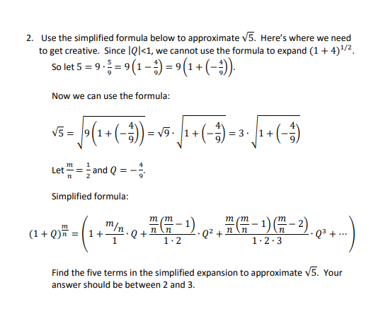 Solved In the reading on the Generalized Binomial Theorem, | Chegg.com