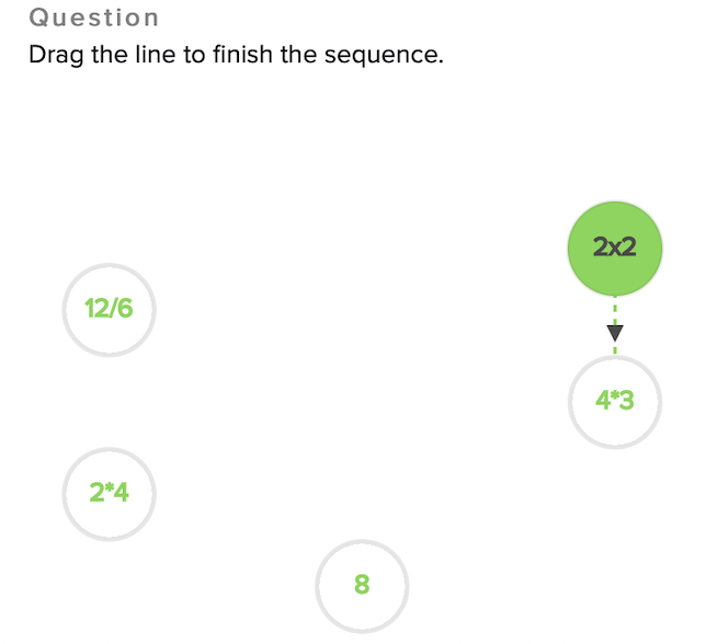 Solved Question Drag the line to finish the sequence. | Chegg.com