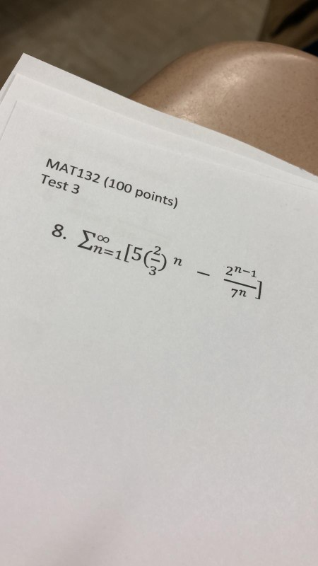 Solved MAT132 (100 points) Test 3 Date: Name: You must show | Chegg.com