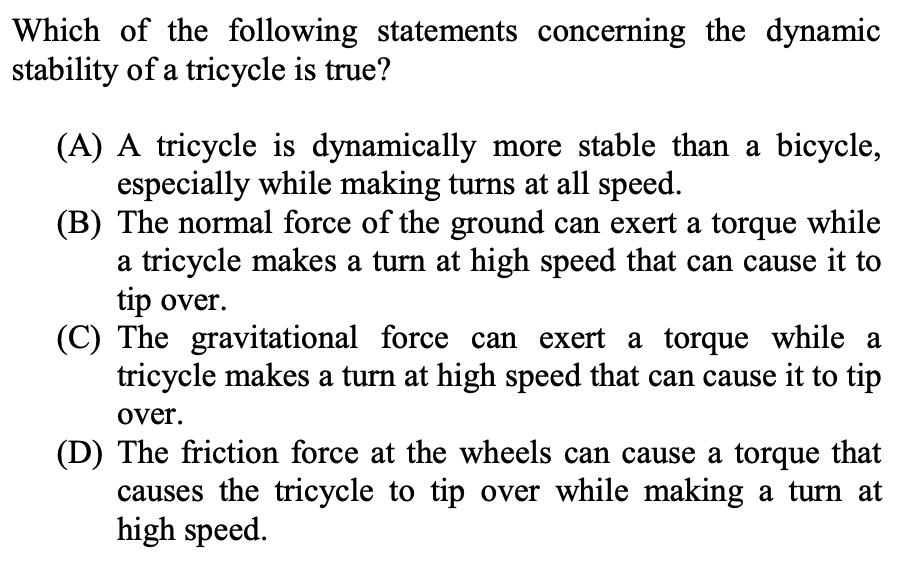 Solved Which of the following statements concerning the | Chegg.com
