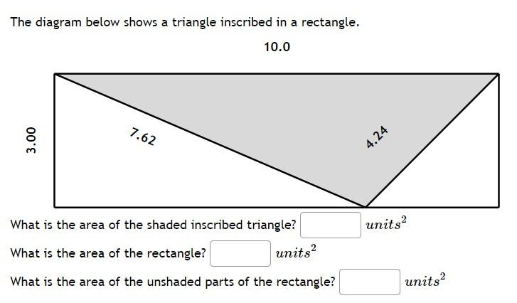 Solved The diagram below shows a triangle inscribed in a | Chegg.com