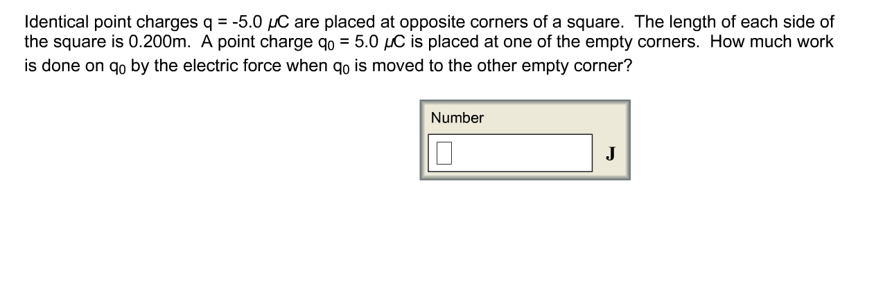 Solved Identical point charges q = -5.0 uC are placed at | Chegg.com