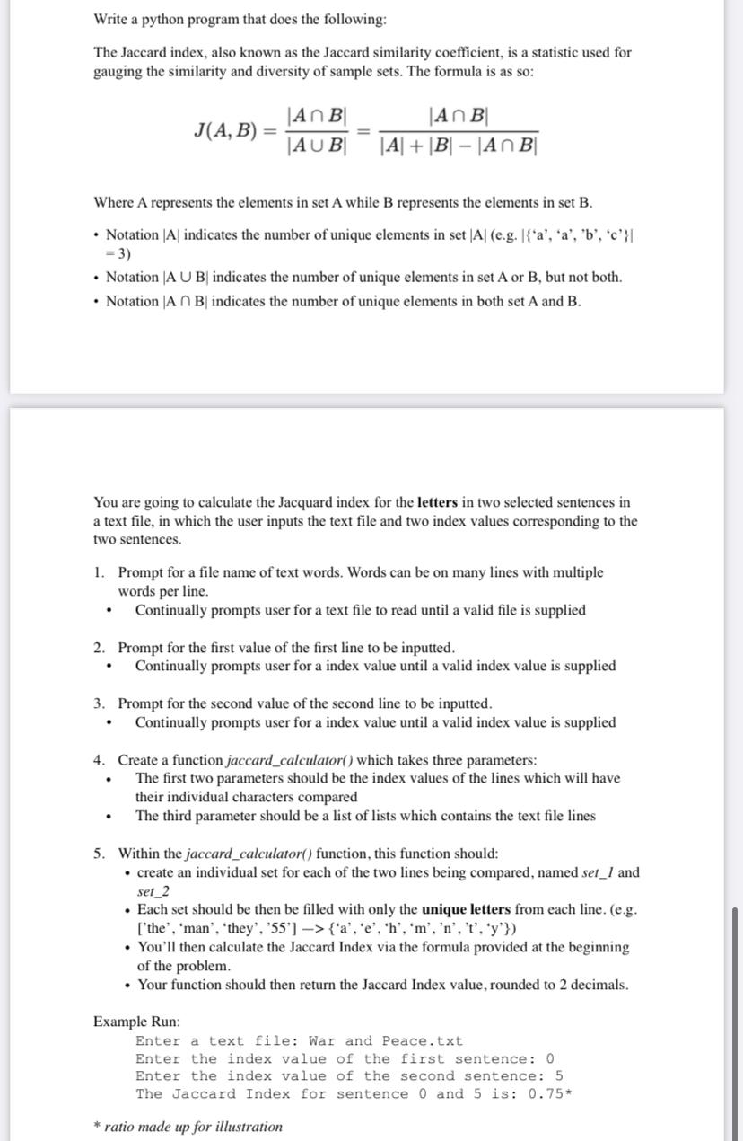 Solved Write A Python Program That Does The Following The 