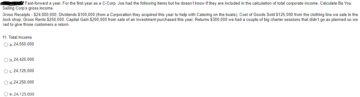 Solved Fast-forward a year. For the first year as a C-Corp. | Chegg.com